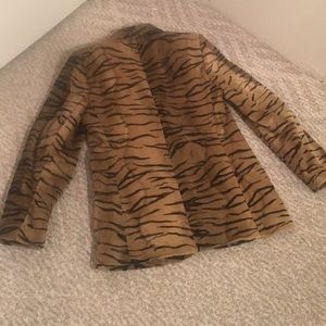 Vintage | Jackets & Coats | Vintage Tiger Print Velvet Blazer | Poshmark
